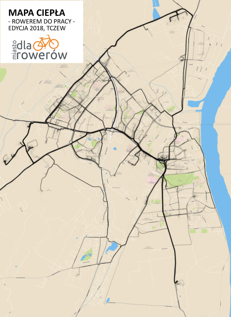 Mapa rowerowa - Rower - Tczew
