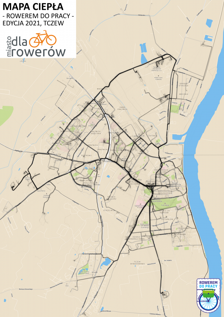 Mapa rowerowa - Rower - Tczew