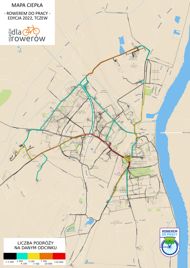 Mapa rowerowa - Rower - Tczew